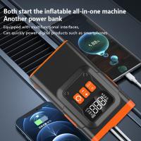 China 8000mAh Car Battery Jump Starter Lithium Ion With Air Inflator And Flashlight for sale