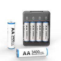 China 3400mWh AA Rechargeable Lithium Ion Battery Long Lasting For Boats Or Toys for sale