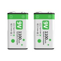 China 1100mAh 9v Rechargeable Battery Pack With USB-C Charging And 800 Cycles Life For Electronics for sale