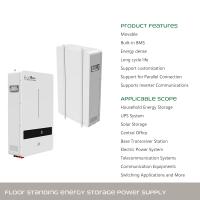 China Wall Mounted Home Energy Storage System 220V Household Solar Battery For 6 Parallel Machines for sale