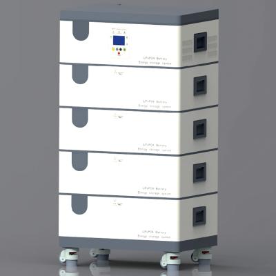 China 20kWh 51.2V 500Ah LiFePO4 Energy Storage Battery System Stackable For Household for sale