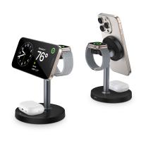China Portable Charging Station with 15W Wireless Charging 360° Adjustable Magnetic Hub and Intelligent Protection for Apple Devices for sale