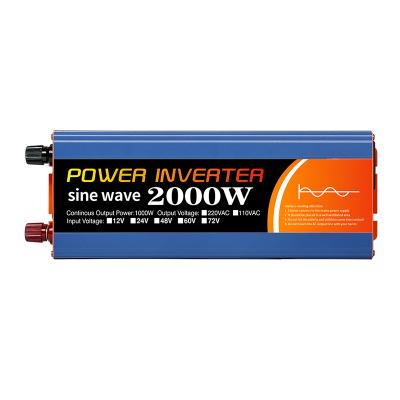 China Portable Solar Inverter 2000W Peak Power with Pure Sine Wave and 110VAC/220VAC Output for Home Use for sale