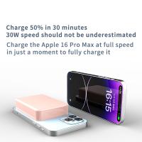 China 10000mAh Magnetic Power Bank, 20W PD Fast Charging Portable Charger with Built-in Type-C Cable - Magnetic Wireless External Battery Pack Compatible with MagSafe for iPhone 17/16/15/14/13/12 All Series for sale