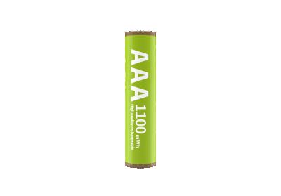 China 1100mWh capacity AAA rechargeable batteries with 1600 recharge cycles and 1.5V constant output for sale