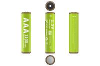 China 1100mWh capacity AAA rechargeable batteries with 1600 recharge cycles and 1.5V constant output for sale