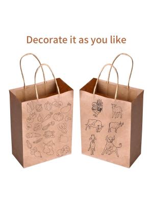 China Offset Flexo Printing  Kraft Paper Bag Eco Friendly Gift Packaging for sale