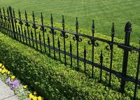 China Steel Fence with 32x32mm Rails and 1.2mm Thickness - 0.9m to 1.8m Heights Available for sale