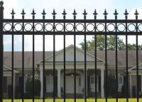 China Steel Fence with 32x32mm Rails and 1.2mm Thickness - 0.9m to 1.8m Heights Available for sale