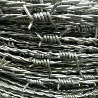 China Hot Dip Galvanized Barbed Wire 1.6-4mm Diameter with 800-1200 N/mm² Tensile Strength for Security Fencing for sale