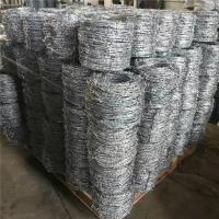 China Hot Dip Galvanized Barbed Wire 1.6-4mm Diameter with 800-1200 N/mm² Tensile Strength for Security Fencing for sale