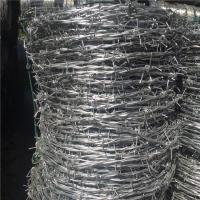China 12 1/2 GA Hot Dip Galvanized Barbed Wire - 1320' Length with 380-1200 N/mm² Tensile Strength for sale
