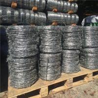 China 12 1/2 GA Hot Dip Galvanized Barbed Wire - 1320' Length with 380-1200 N/mm² Tensile Strength for sale