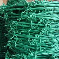 China PVC Coated Single Strand Barbed Wire - 380-1200 N/mm² Tensile Strength, 3-6 Inch Barb Spacing for sale