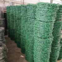 China PVC Coated Single Strand Barbed Wire - 380-1200 N/mm² Tensile Strength, 3-6 Inch Barb Spacing for sale
