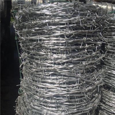 China Double Strand Galvanized Barbed Wire - 380-1200 N/mm² Tensile Strength, 3-6