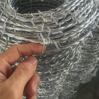 China 14x14 Galvanized Barbed Wire with 800-1200 N/mm² Tensile Strength and 3-6 Inch Barb Spacing for sale
