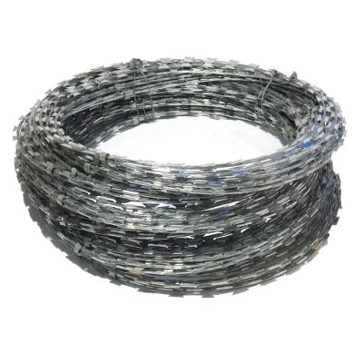 China Razor Wire Security Barrier 450mm Coil Diameter 2.5mm Wire with Galvanized or Stainless Steel Construction for sale