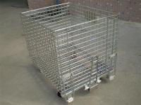 China Wire Containers With Pulls In Head & End, 4 Wheels On Bottom for sale