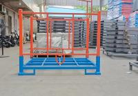 China Heavy Duty foldable pallet cages In Warehouse Space Saving blue and orange for sale