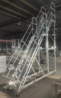 China 4m Height Light Aluminum Ladder in Two Levels Easy Moving for Warehouse Shelving Rack Use for sale
