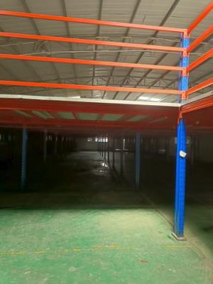 China Heavy /Medium Duty Multi-level Steel Platform Industrial Mezzanine Floors in Blue and Orange Color for sale