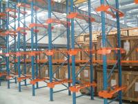 China Dairy industry Single bracket drive in rack with stock movement , 10M for sale