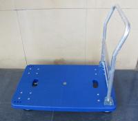 China logistic centra foldable plastic trolley with blue / grey , capacity 150kg for sale