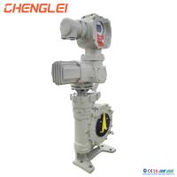 China 220V 50Hz 90 Degree Flange Connection Electric Valve Actuator with Worm Gear Box for sale