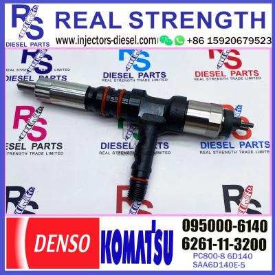 China 095000-6140 Denso Diesel Fuel Injectors 6261-11-3200 6261-11-3201 For Komatsu for sale