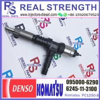 China PC1250-8 WA600 Excavator Engine Fuel Injector 6245-11-3100 095000-6290 For Komatsu for sale