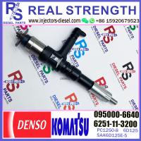 China For KOMATSU SAA6D125E-5 6251-11-3200 6251-11-3201 Common Rail Fuel Injector 095000-6640 for sale