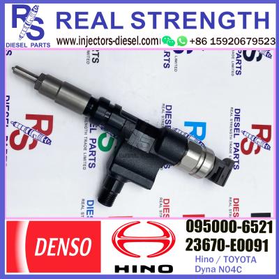 China Diesel Fuel Injector 095000-6520 23670-E0090 095000-6521 23670-E0091 For HINO/TOYOTA Dyna N04C for sale