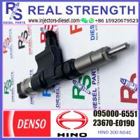China original injector 095000-6550 095000-6551 For HINO 300 N04C 23670-E0190 23670-78140 for sale