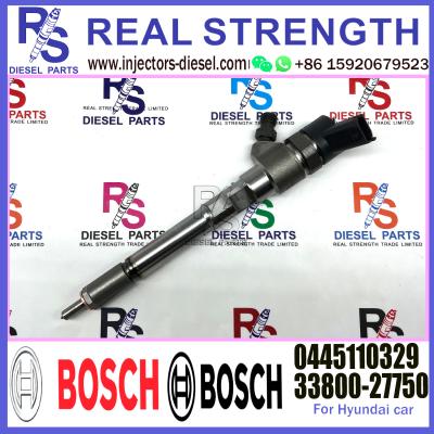 China Genuine Original New Injector 0445110329 0445110330 0445110331 for HYUNDAI Common Rail Fuel Diesel Injector 33800-27750 for sale