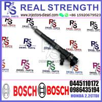 China Diesel Fuel Common Rail Injector 0445110172 0986435194 16450-RBDAE010 16450-RMAE020 For HONDA 2.2CTDI Engine for sale
