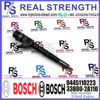 China Diesel Fuel Common Rail Injector 0445110223 33800-2A100 33800-2A110 For KIA/HYUNDAI 1.5CRDi Engine for sale