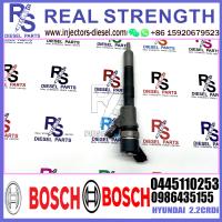 China BOSCH injection 0445110253	0986435155 Diesel Fuel Common Rail Injector 0445110253	0986435155 For HYUNDAI 2.2CRDI Engine for sale
