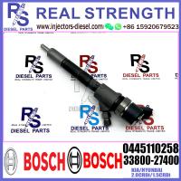 China Diesel Fuel Common Rail Injector 0445110257 0986435156 0445110258 33800-27400 For KIA/HYUNDAI 2.0CRDi/1.5CRDi Engine for sale