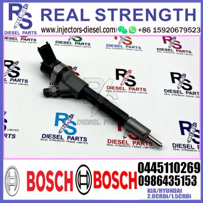 China Diesel Fuel Common Rail Injector 0445110257 0445110258 0445110269 0986435153 For KIA/HYUNDAI 2.0CRDi/1.5CRDi Engine for sale