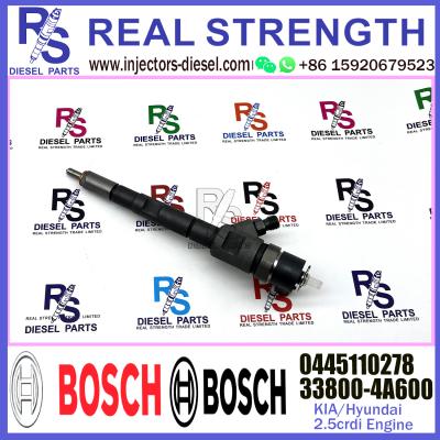 China Diesel Fuel Common Rail Injector 0445110278 33800-4A600 0445110277 0986435181 For KIA/HYUNDAI 2.5CRDI Engine for sale