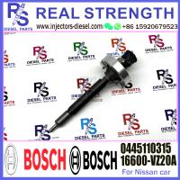 China Original New Diesel Fuel Injector 0445110315 16600-VZ20A For Nissan ZD30 Engine for sale