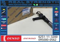 China 095000-6640 Fuel Injector 6251-11-3200 for Komatsu WA470-6 WA480-6 SAA6D125E-5 6-Cylinder Common Rail Diesel Engine for sale