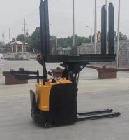 China 1500kg Electric Rotating Stacker Straddle Lift With Pallet Rotator For Warehouse Handling for sale