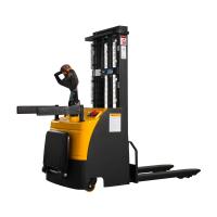 China Hot sale with power display meter AC drive system 2ton 2.5ton 2m 2.5m electric pallet stacker with pedals for sale