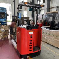 China 4.5m 5m lifting height Standing electric reach forklift trucks small turning radius for supermarket storage for sale