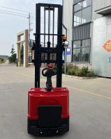 China 2.2kw Fully Electric Pallet Stacker Forklift 1ton Load Capacity Hydraulic Walkie Straddle Stacker for sale