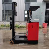 China 1500kg Electric Reach Trucks 24V Stand On Electric Reach Stacker Forklift for sale
