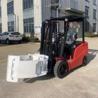 China 48 Volt 4 Wheel Electric Forklift Seated 2.5 Ton 4.5m Electric Fork Truck With Clamps for sale
