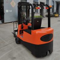 China 1 Ton Three Wheel Forklift Electric Pallet Stacker With Solid Tires For Large Warehouses for sale